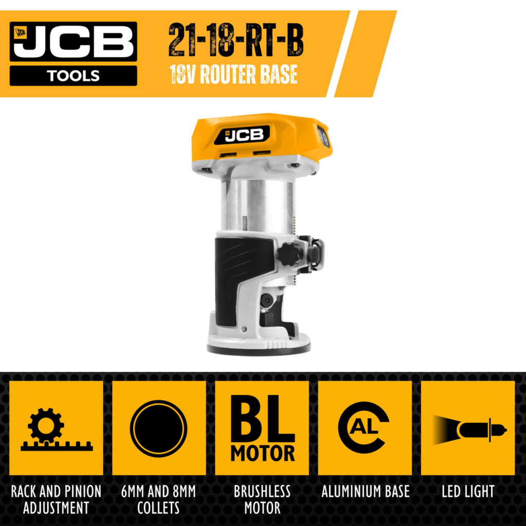 JCB 18V Brushless Trimmer Router Bare Unit · DTW Tools & Machinery