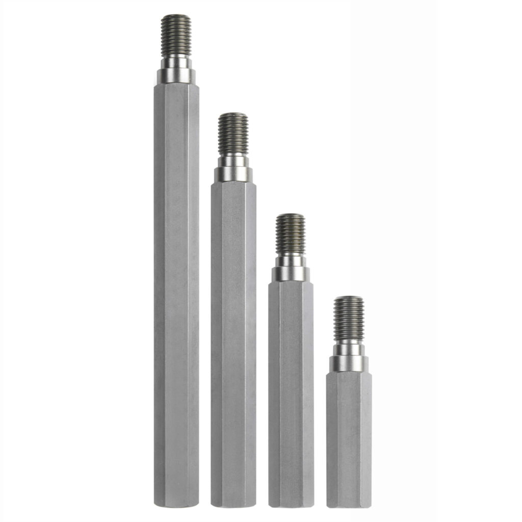 Wet Core Extension Bars - 1" 1/4 UNC Male to 1" 1/4 UNC Female Hex ...