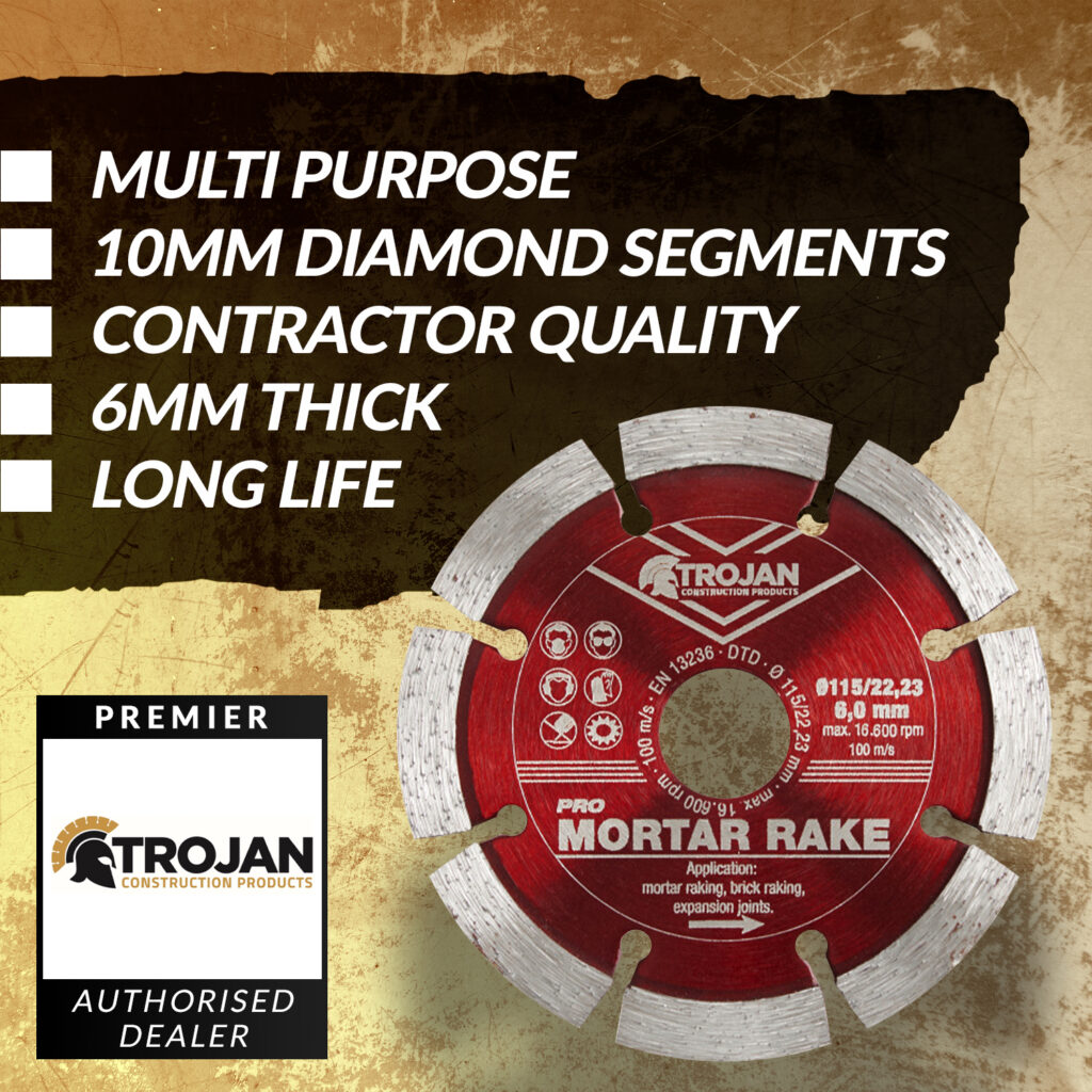 Trojan Pro Mortar Rake Blade · DTW Tools & Machinery